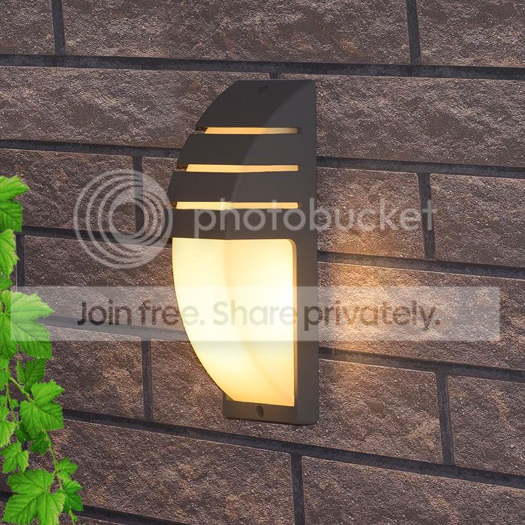 7W Outdoor LED Lamp Building Exterior Wall Light Fixture E27 Bulb Yard ...