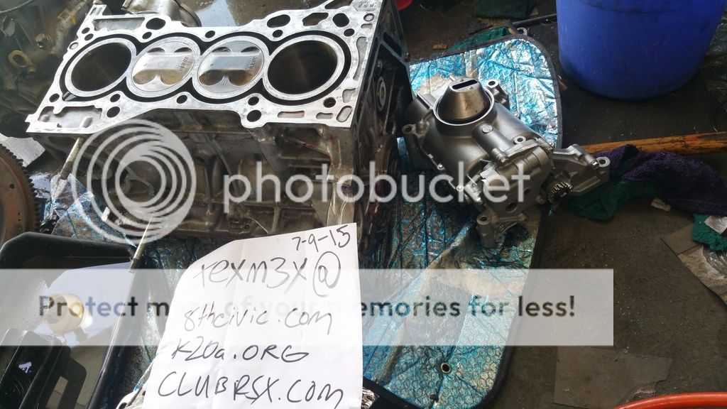 K20z3 short block with oil pump pre-gapped rings not to burn excessive ...